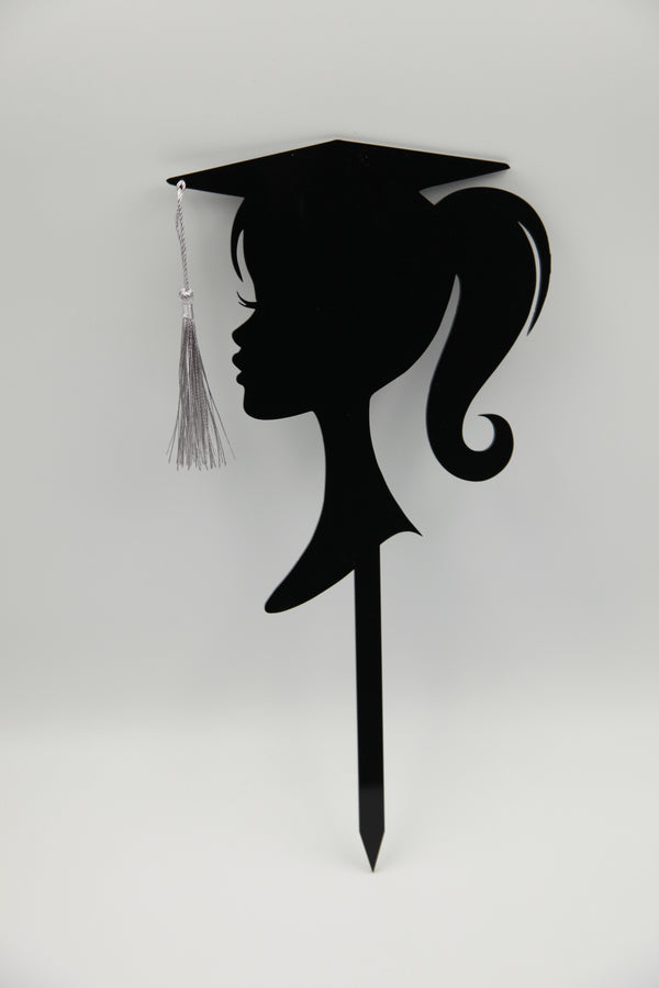 Custom Graduation Silhouette Cake or Cupcake Topper – Personalized Opt ...